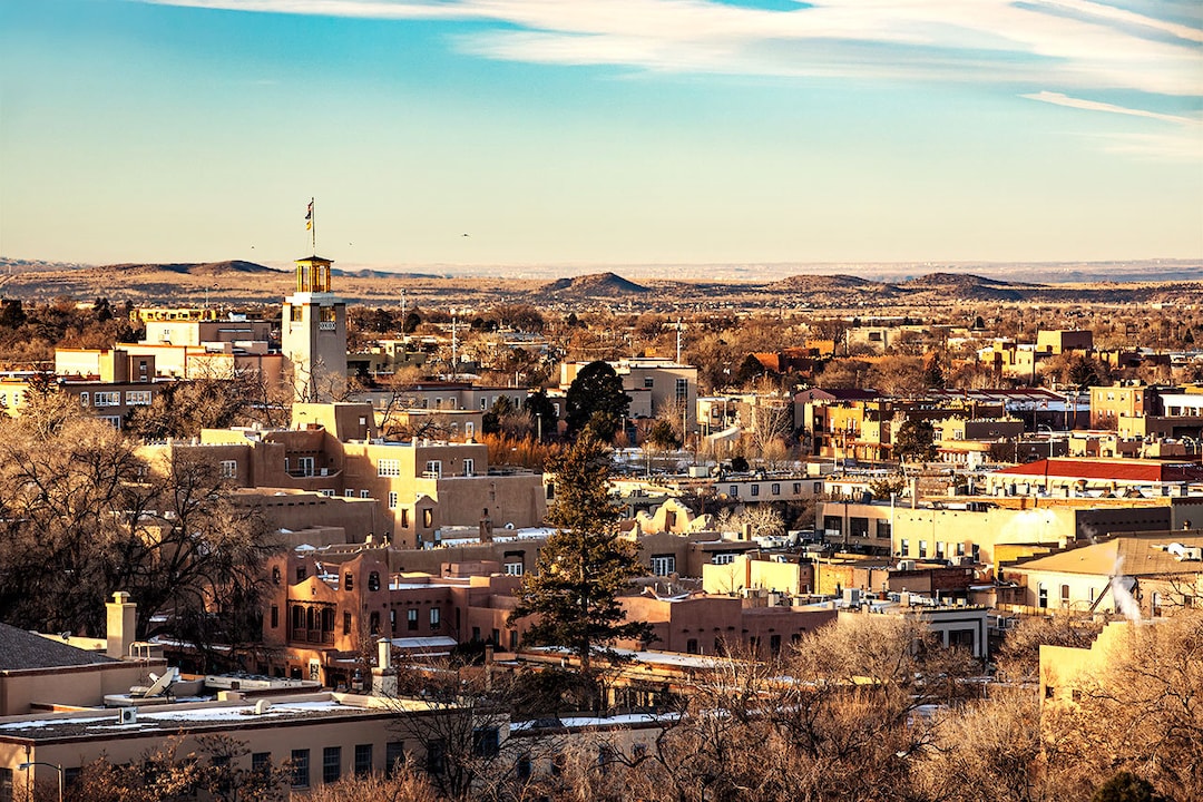 Santa Fe Skyline Print | Santa Fe Winter Skyline | Santa Fe New Mexico ...