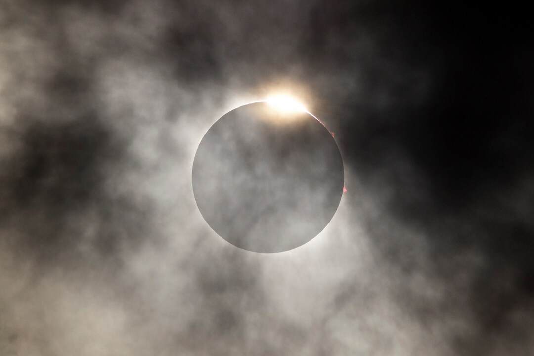2024 Solar Eclipse Print, Cloudy Diamond Ring, Total Eclipse Photo ...