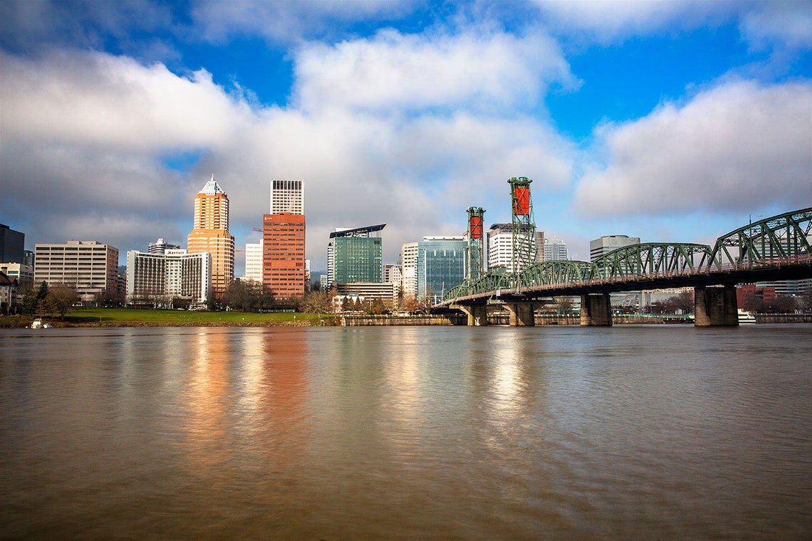 Portland Skyline Photo Print Portland Wall Art Portland - Etsy