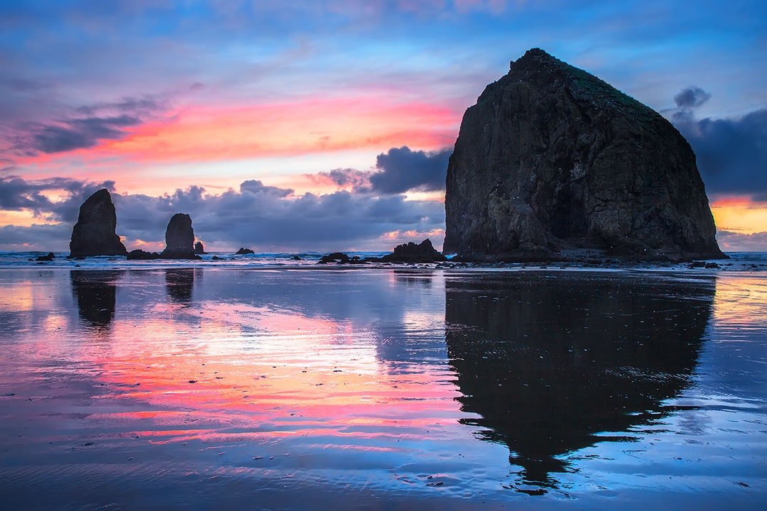 Oregon Coastal Wall Art | "cannon Beach Haystack Rock" | Cannon Beach ...