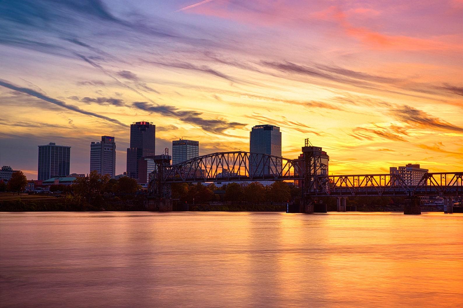 Little Rock Skyline Photo | Little Rock Sunset Print | Little Rock ...