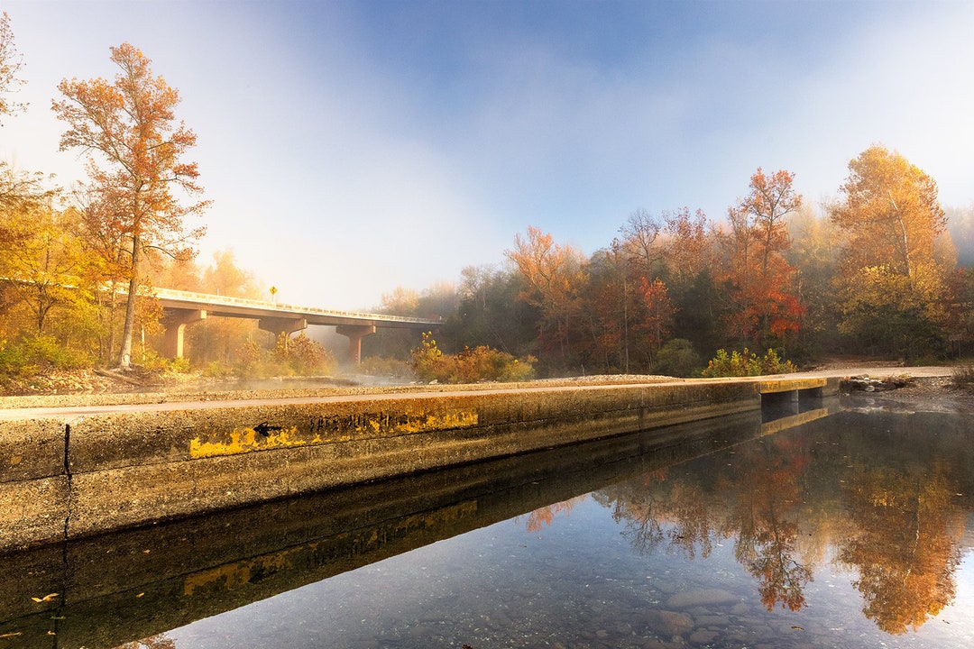 Ponca Arkansas Photo, Ponca Low Water Bridge Foggy Morning Print ...
