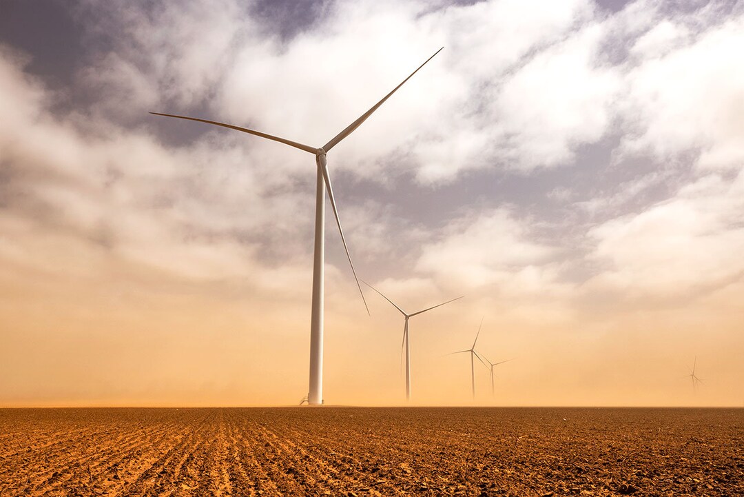 West Texas Photography | Wind Farm Dust Storm Photo | Wind Turbine ...