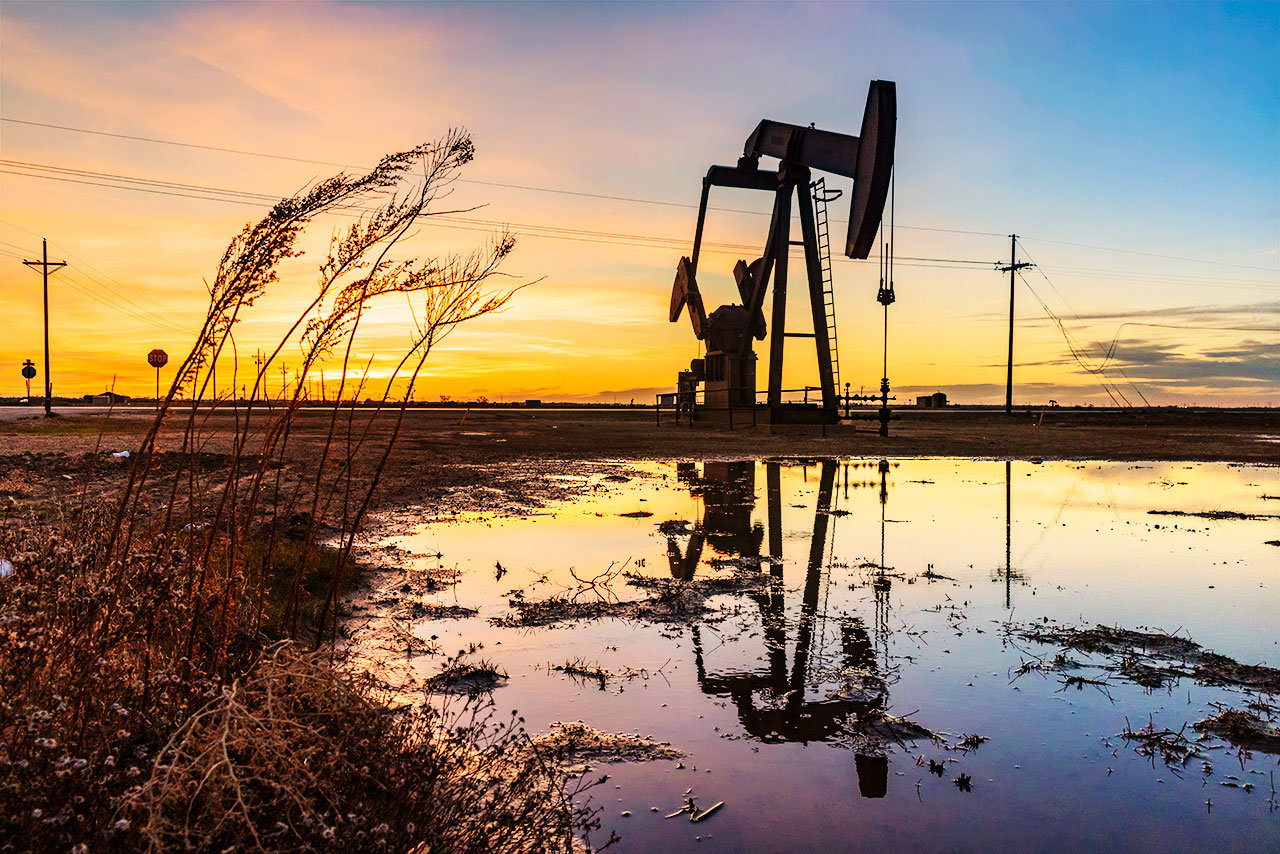 Texas Oil Pump Jack Sunset Photos