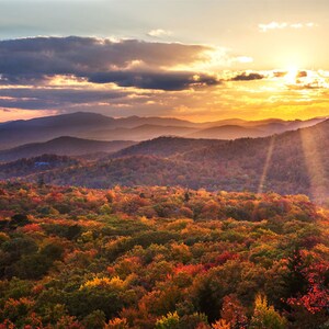 Blue Ridge Parkway Photo Set Blue Ridge Fall Foliage North Carolina ...
