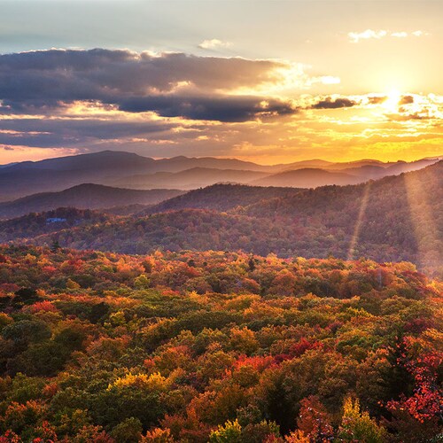 Blue Ridge Fall Decor Photo blue Ridge Parkway - Etsy