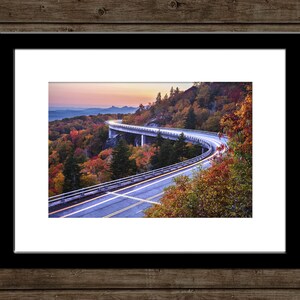 Blue Ridge Parkway Photo linn Cove Viaduct Light Trails North Carolina ...