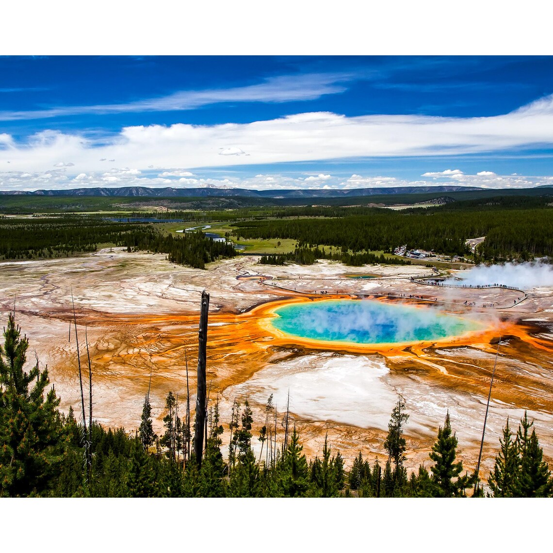 Yellowstone Print, Grand Prismatic Spring Overlook, Yellowstone Rainbow ...