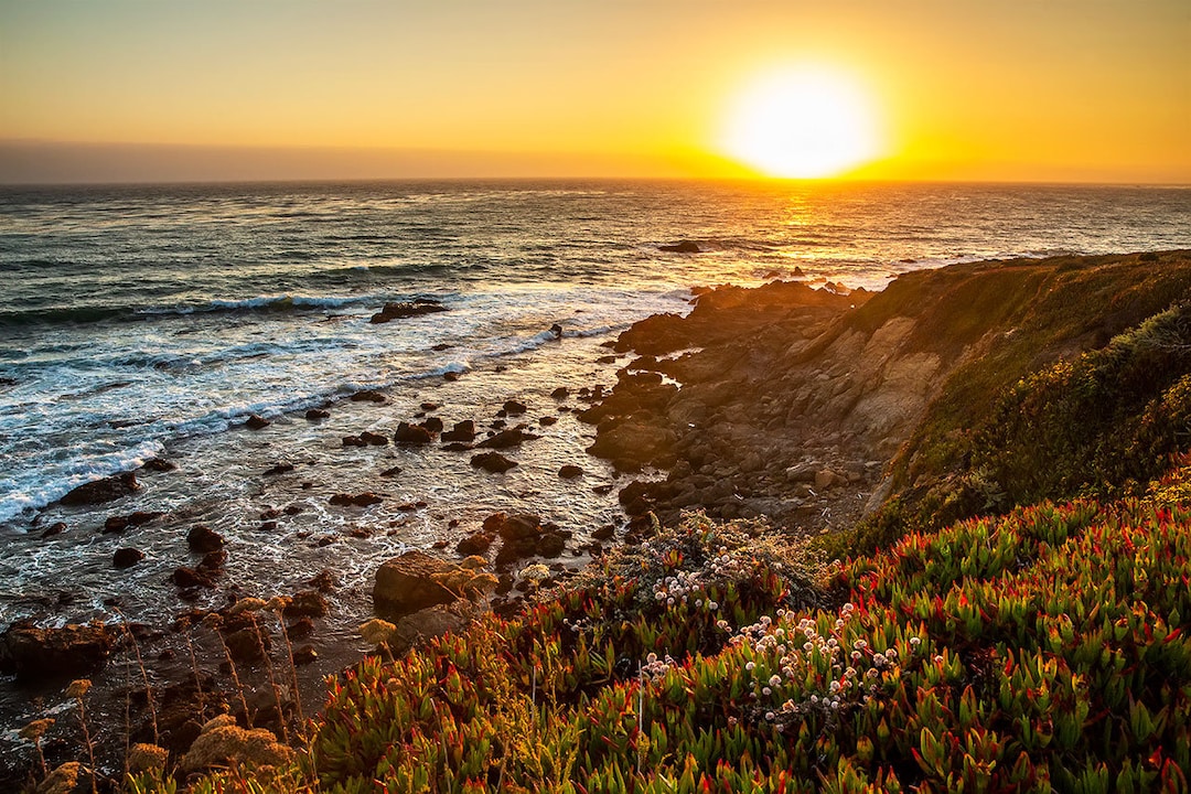 Cambria Print | Cambria Bluffs Sunset | Cambria California Print ...
