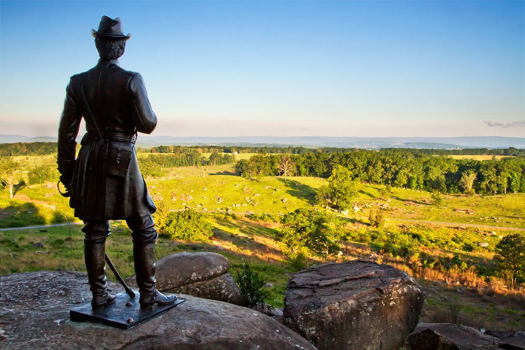 Gettysburg Print | "general Warren Statue" | Gettysburg National ...