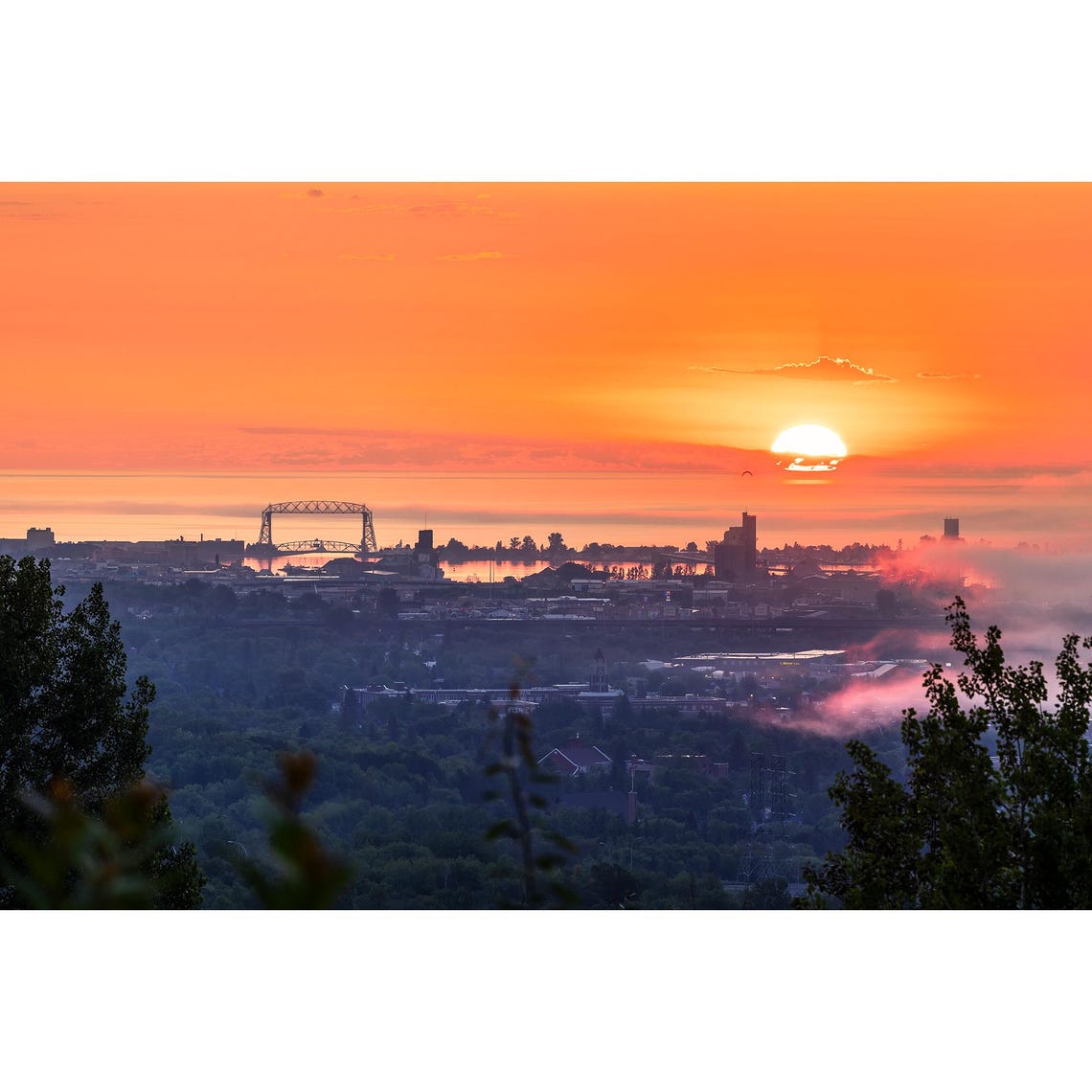 Duluth Print, Duluth Skyline Sunrise, Duluth Minnesota Photo, Lake ...