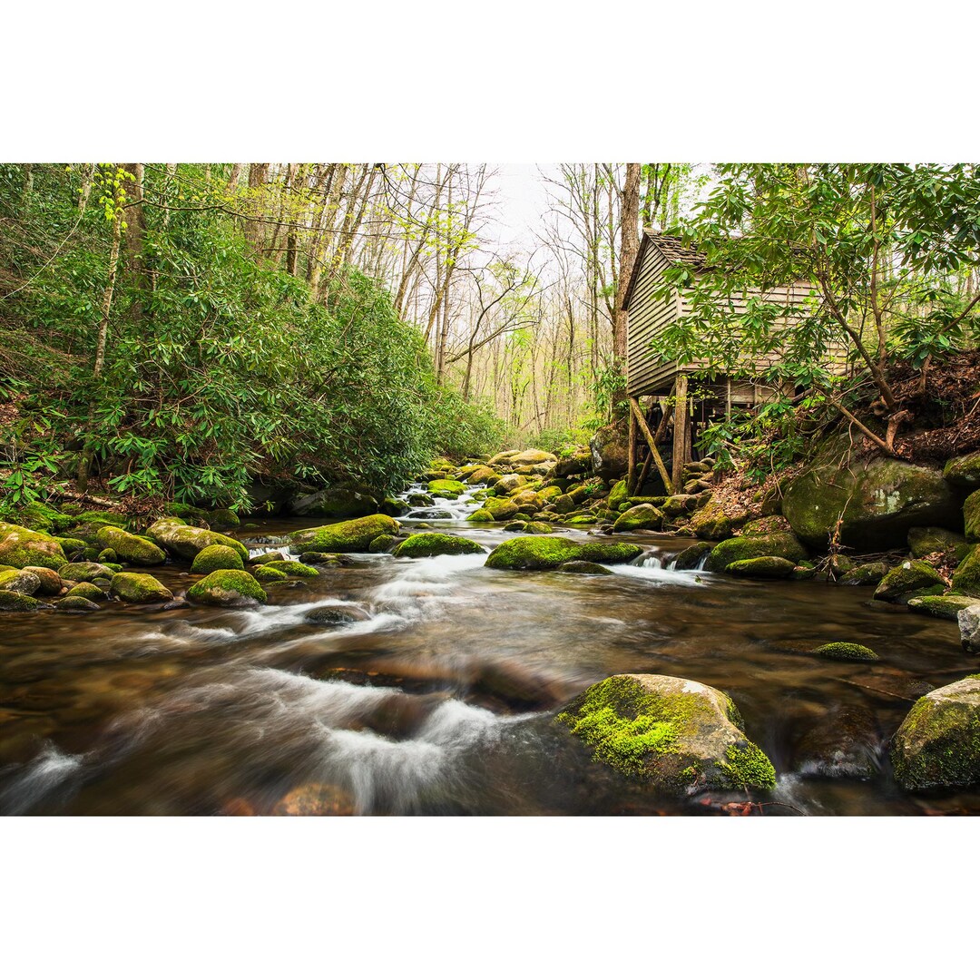 Great Smoky Mountains Photo, Reagan Mill View, North Carolina Print ...