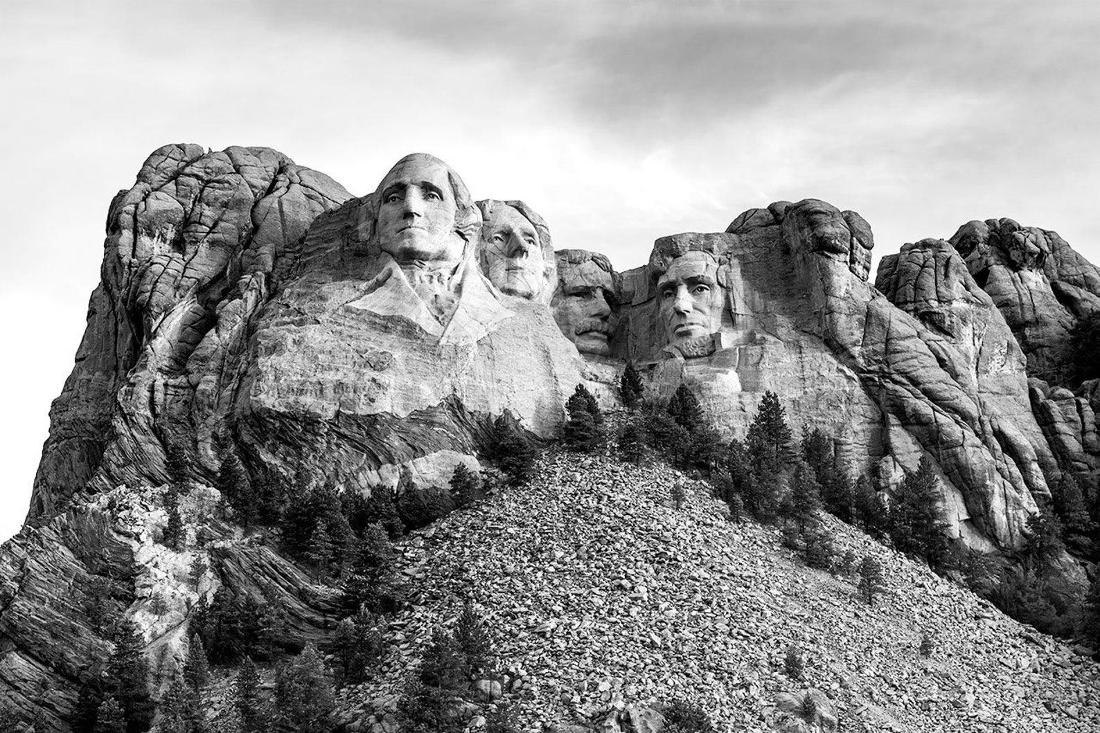 B&W Mount Rushmore Print Black and White Mount Rushmore View - Etsy
