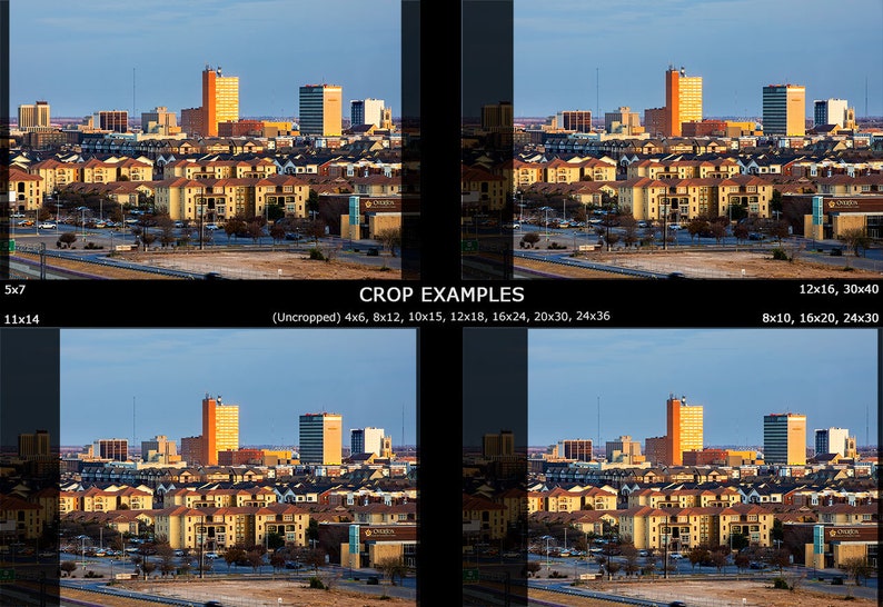 Lubbock Skyline Print Downtown Lubbock View Lubbock Texas - Etsy