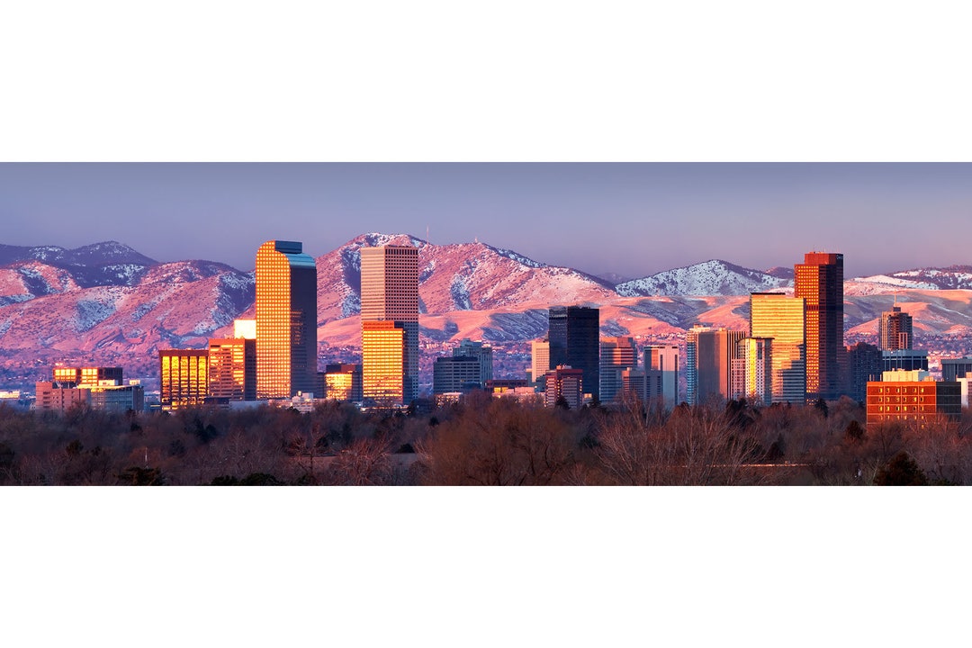 Denver Wall Art | "denver Skyline Panorama" | Denver Colorado Wall Art ...