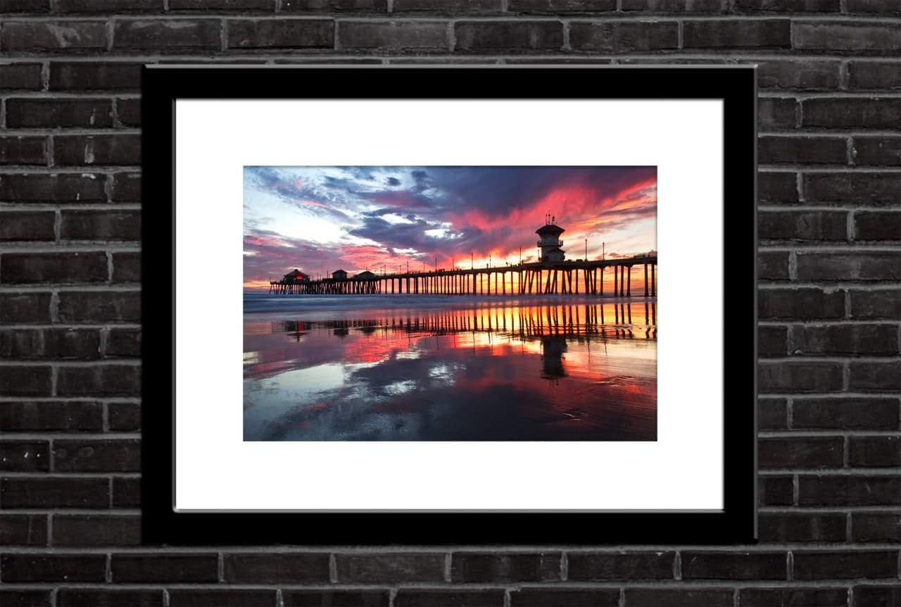 Huntington Beach Pier Print hb Pier Reflections | Etsy