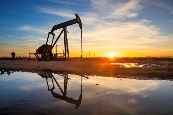 Texas Oil Pump Jack Sunset Photos