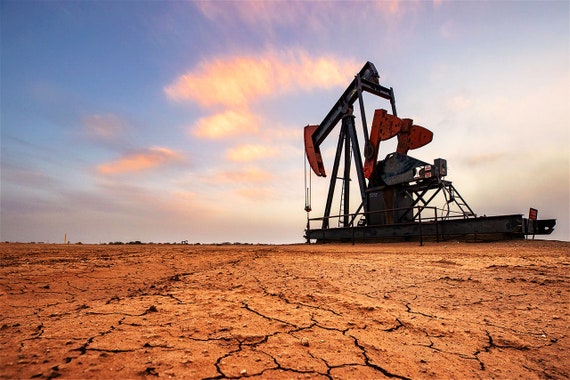 Texas Oil Pump Jack Sunset Photos