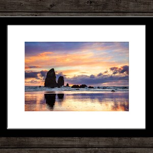 Oregon Beach Photo | "cannon Beach Reflection" | Oregon Coast Print ...