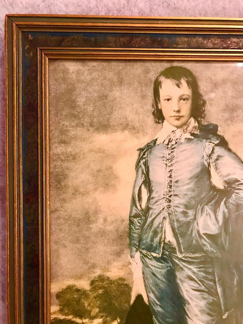 Antique Blue Boy Print - Etsy