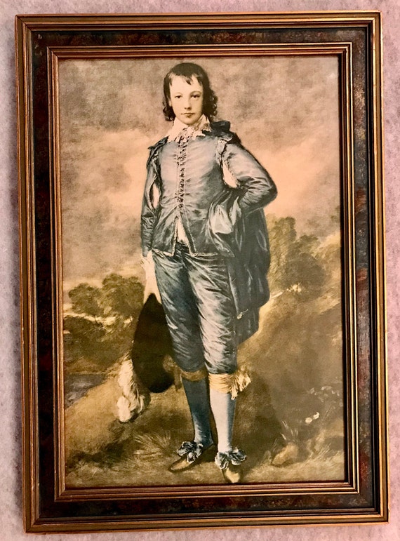 Antique Blue Boy Print | Etsy