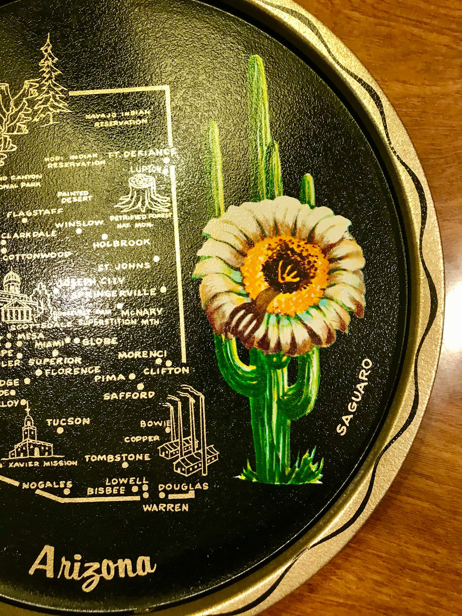 Vintage Arizona Tin Souvenir Plate Etsy vintage-arizona-tin-souvenir-plate-etsy