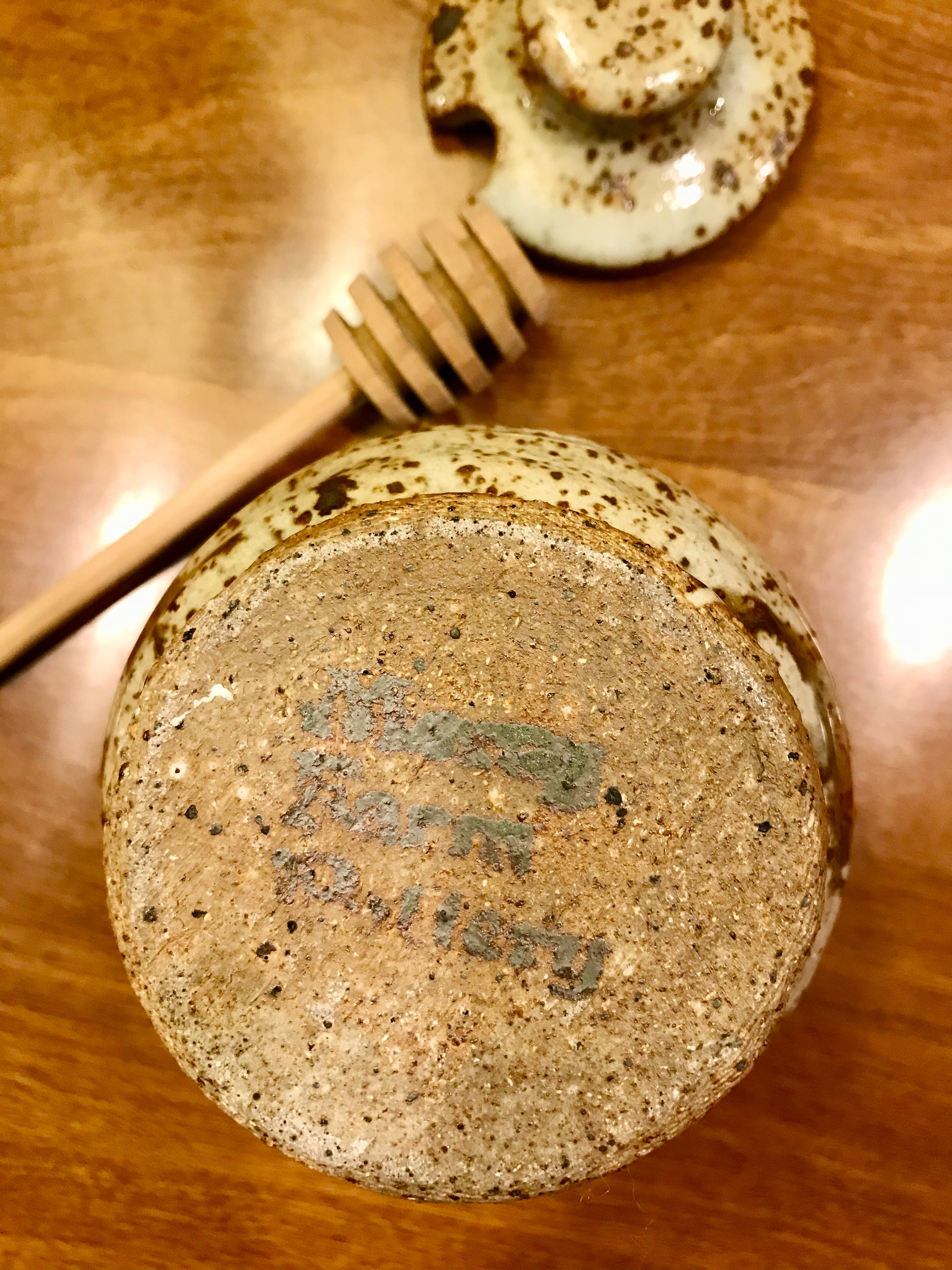 Vintage Mercy Farms Pottery Honey Pot - Etsy