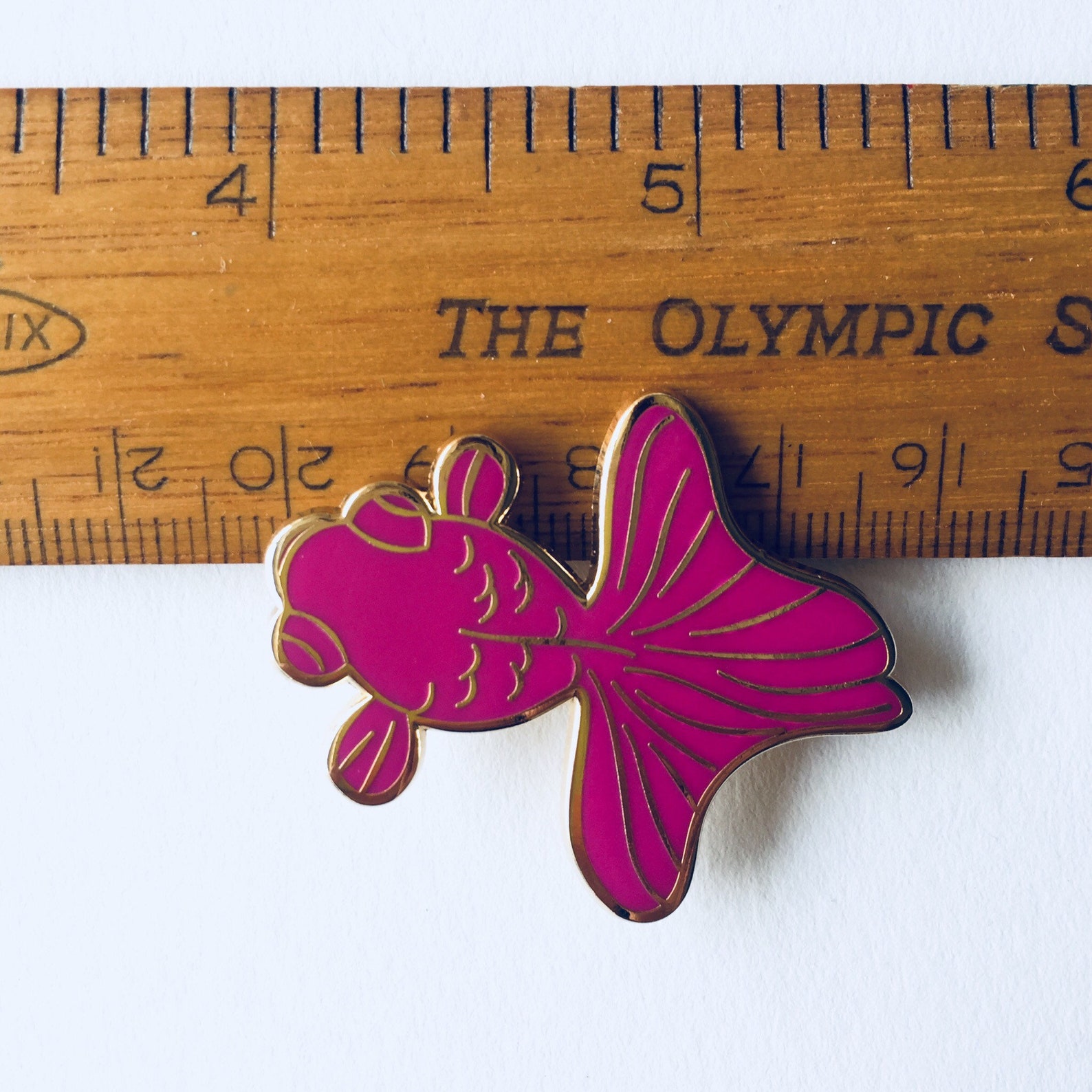 Rhodamine Red Goldfish Pin - Etsy Canada