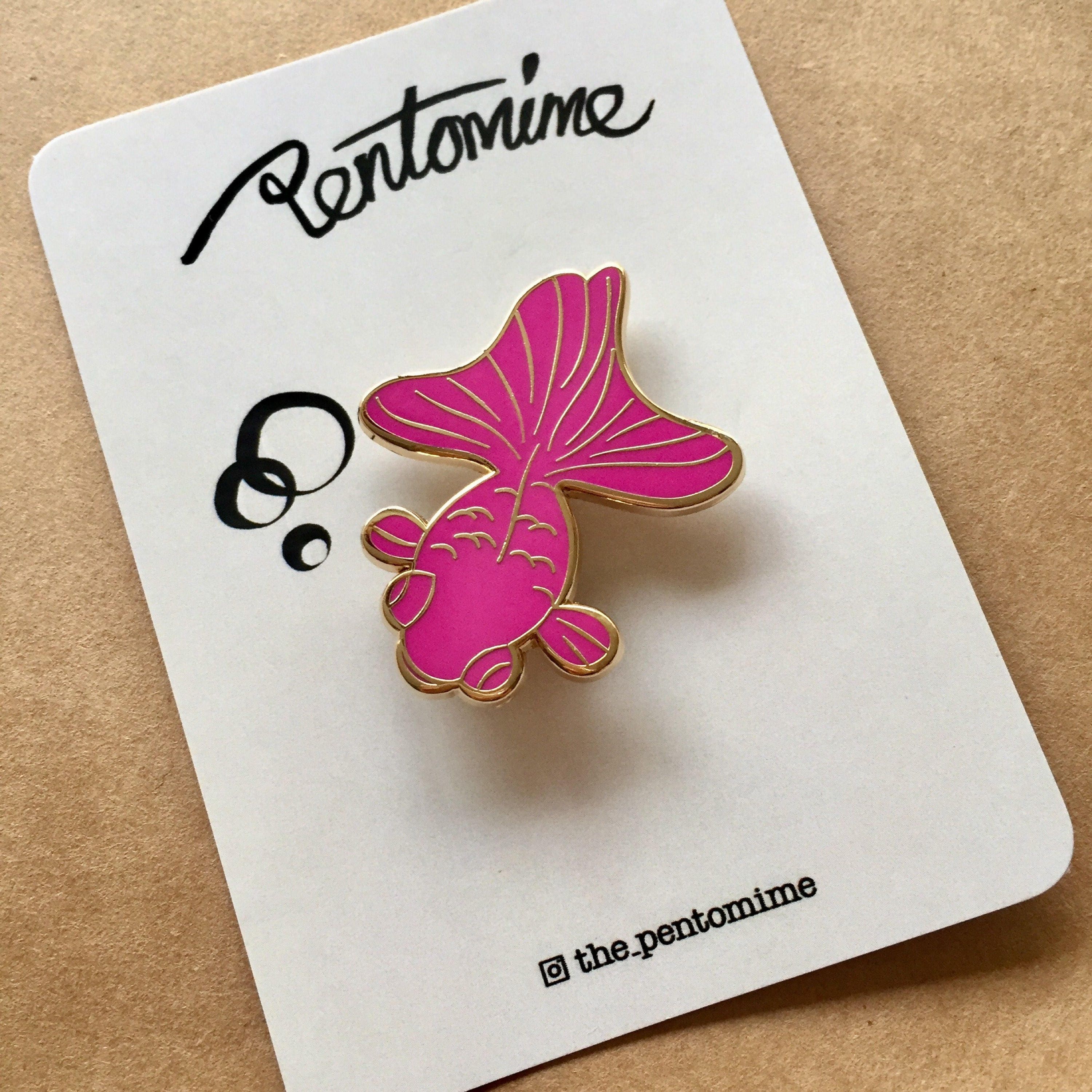 Rhodamine Red Goldfish Pin - Etsy Canada