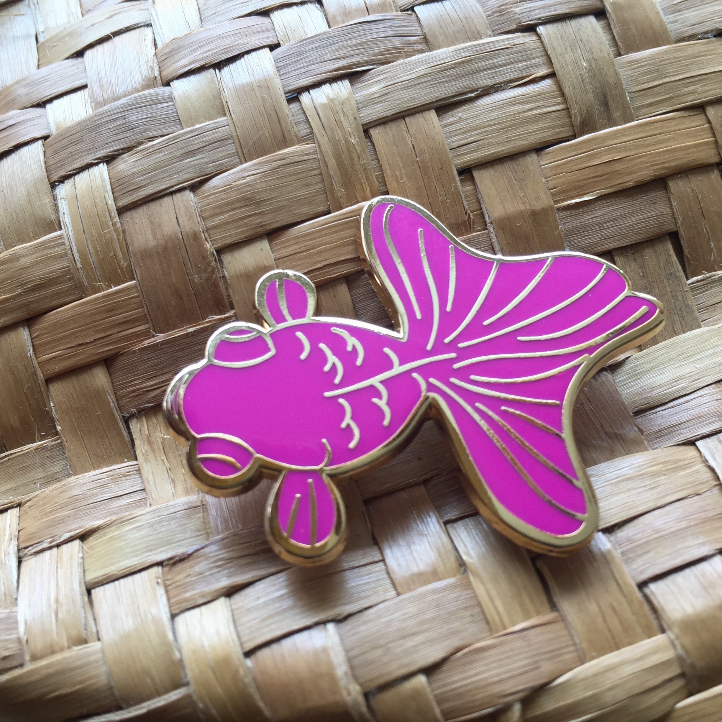 Rhodamine Red Goldfish Pin - Etsy Canada