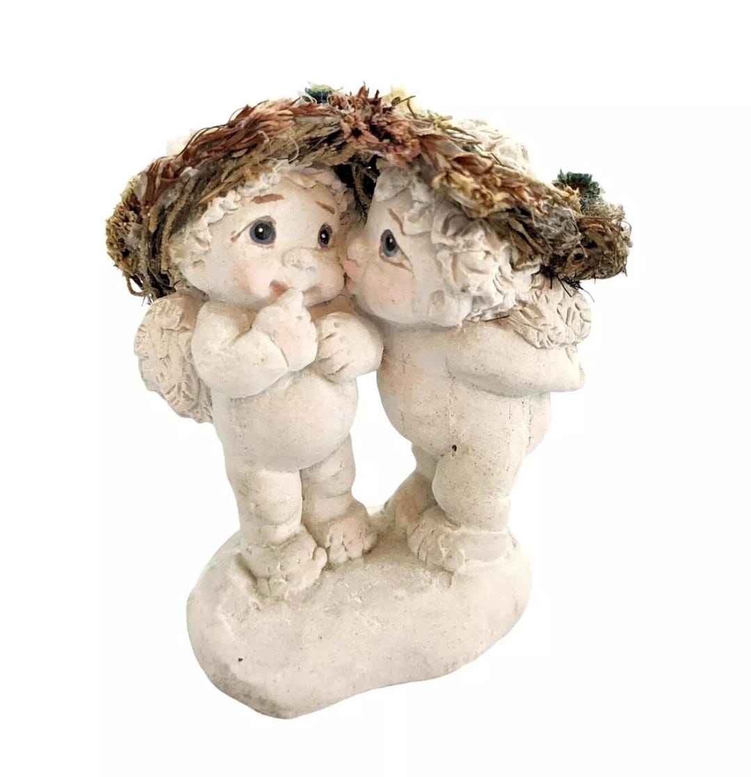 Dreamsicle Figurine Stolen Kiss Cherubs Baby Angels Love Romance DC162 ...