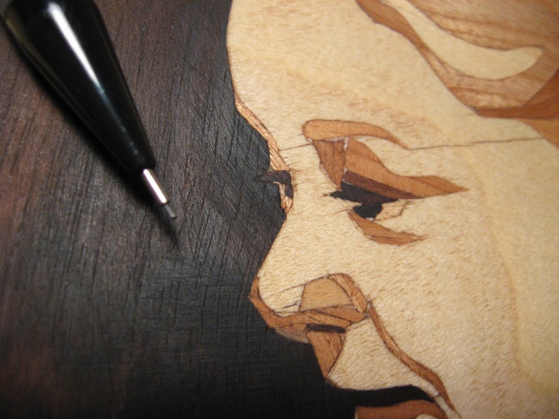 Small Marquetry Portrait for You Based Your Favorite Photos - Etsy