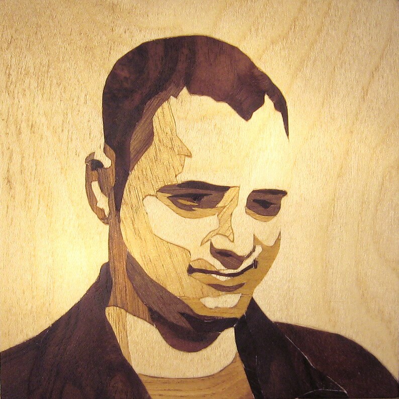 Small Marquetry Portrait for You Based Your Favorite Photos - Etsy