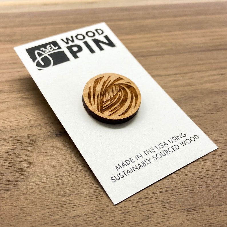 Wood Pin - Toob - Etsy