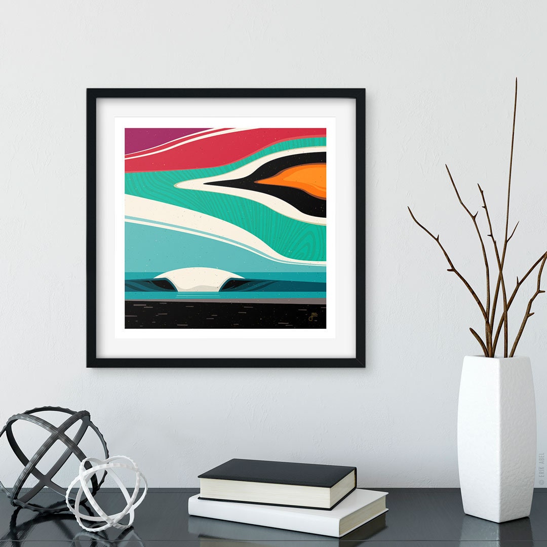 Mystic Monday Abstract Surf Art Print Modern Ocean Art | Etsy