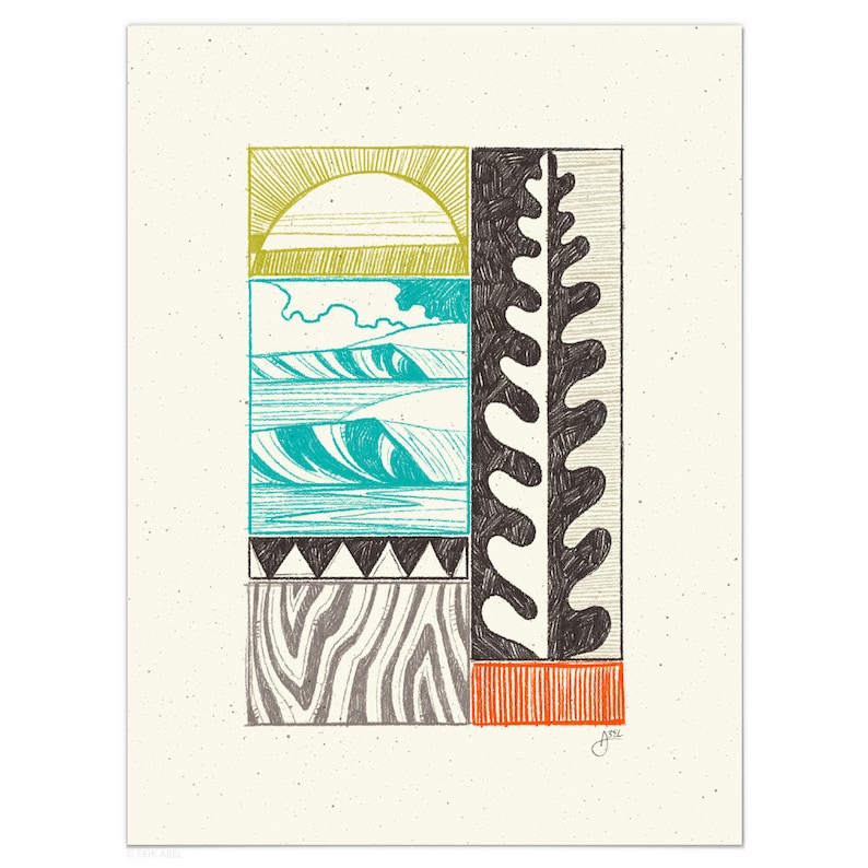 Sea Blocks 1 Fine Art Paper Print Abstract Ocean Art - Etsy