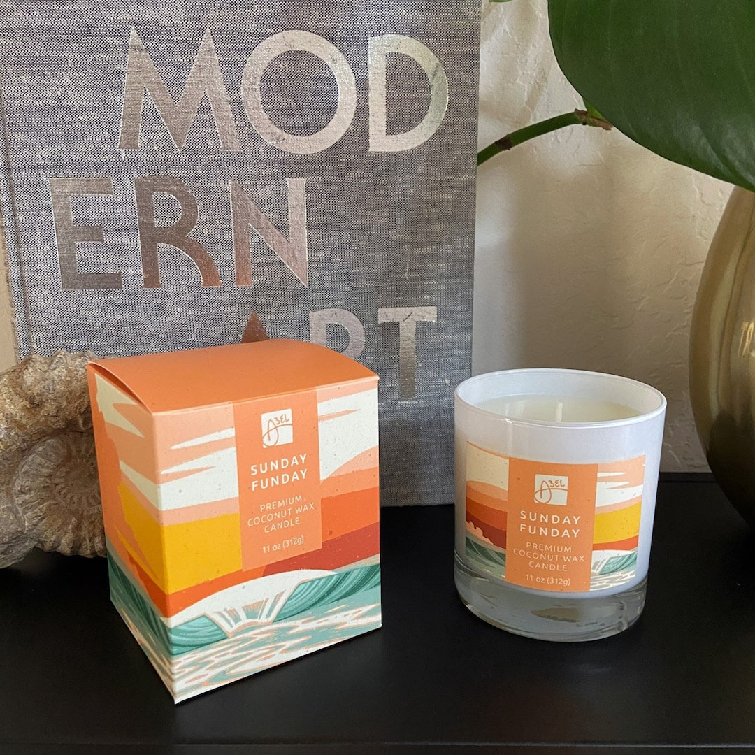 Sunday Funday All Natural Coconut Soy Wax Candle | 11oz | Scented ...
