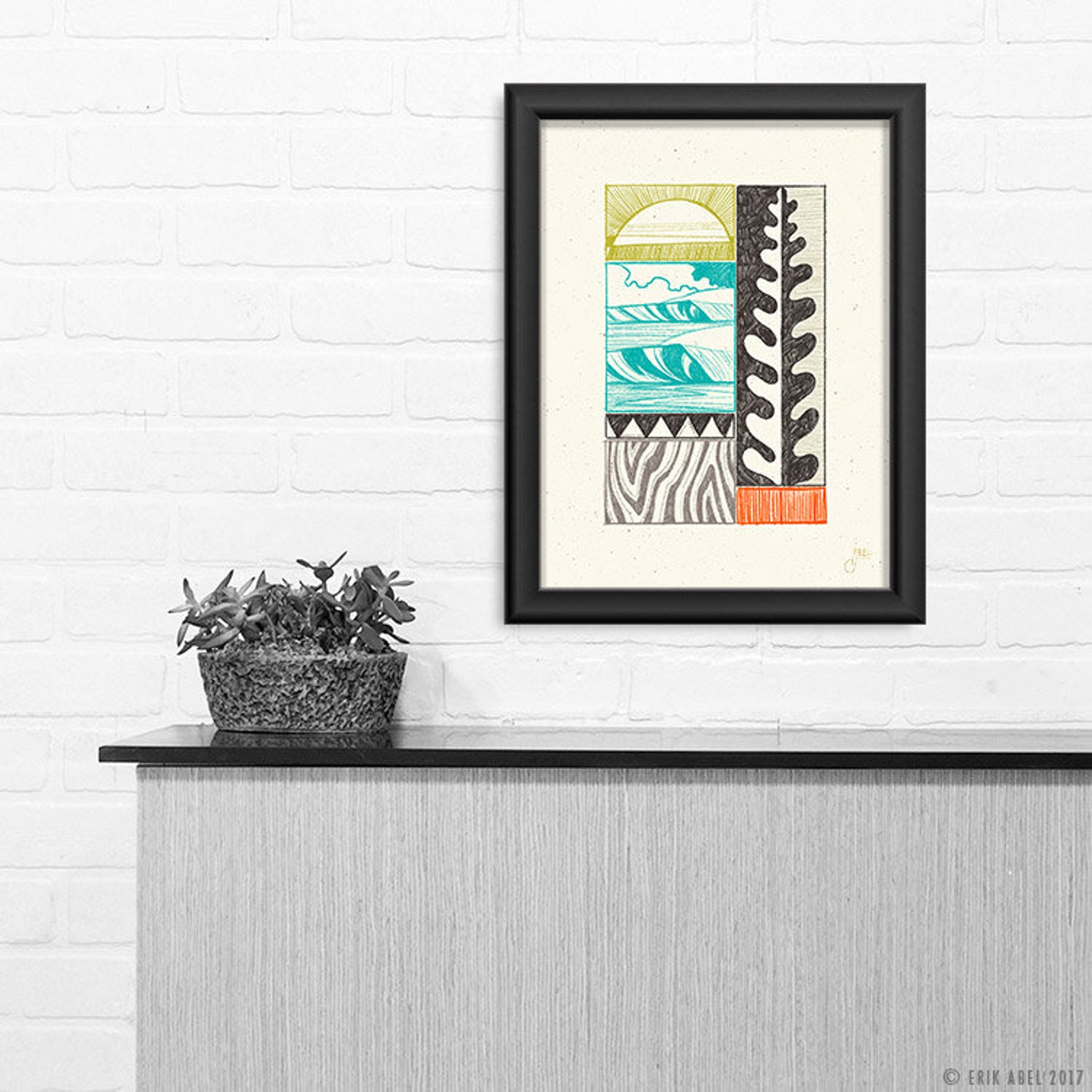 Sea Blocks 1 Fine Art Paper Print Abstract Ocean Art - Etsy