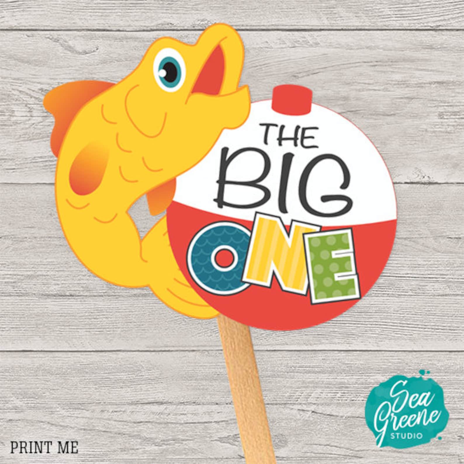 The Big One Cake Topper Printable | 1st Birthday Cake Topper | Fish ...