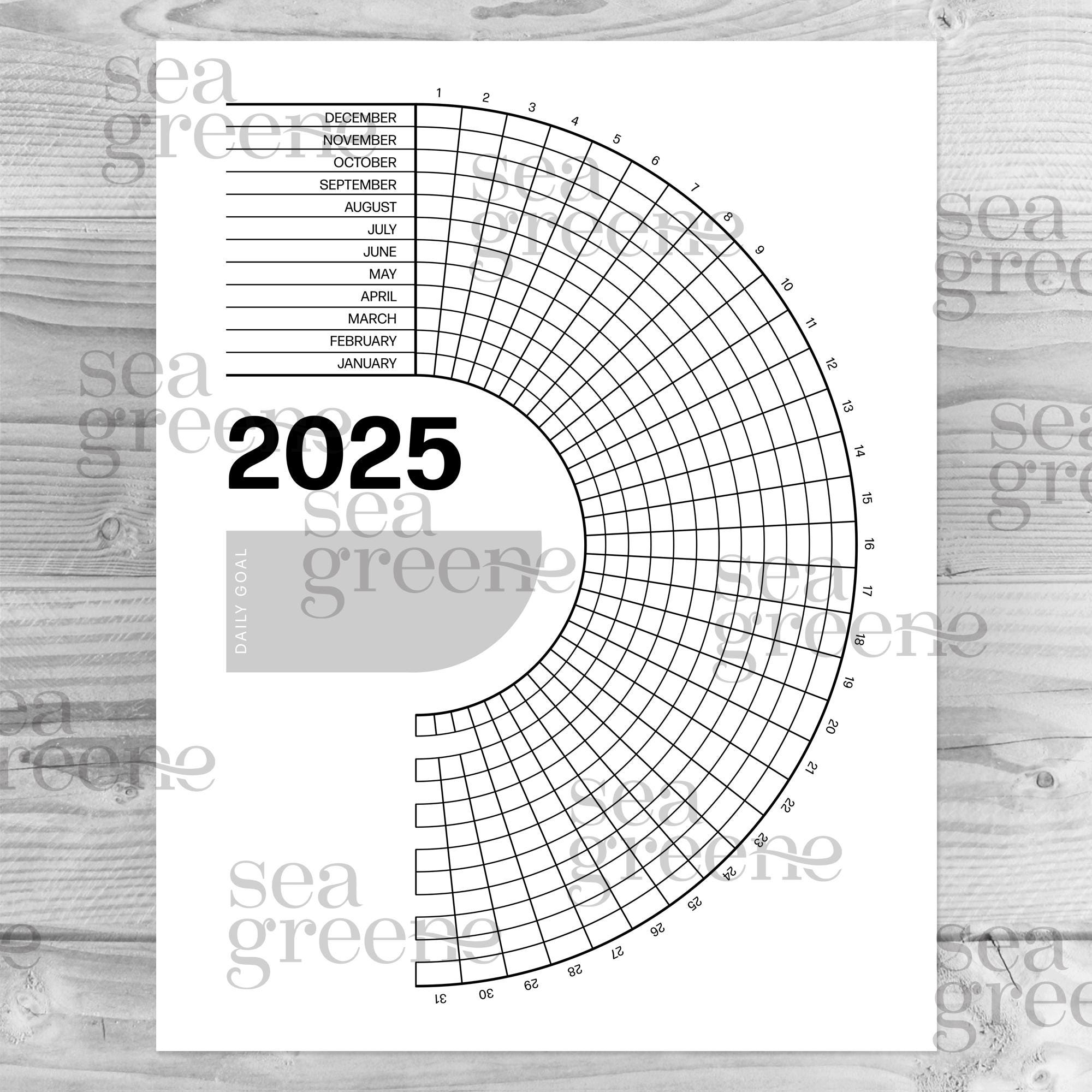 Printable 2025 Daily Tracker for Resolutions and Goals - Etsy