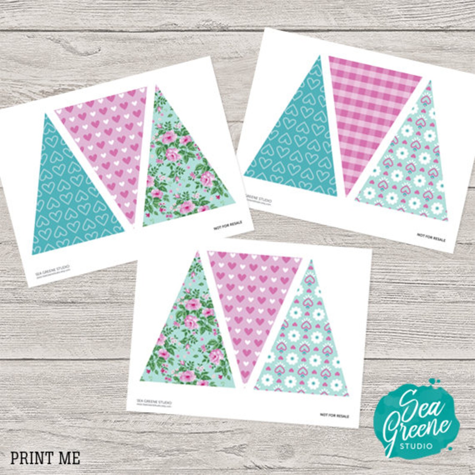 Two Cute Pennant Banner | Two Years Old | Second Birthday Banner | Girl ...