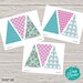 Two Cute Pennant Banner | Two Years Old | Second Birthday Banner | Girl ...
