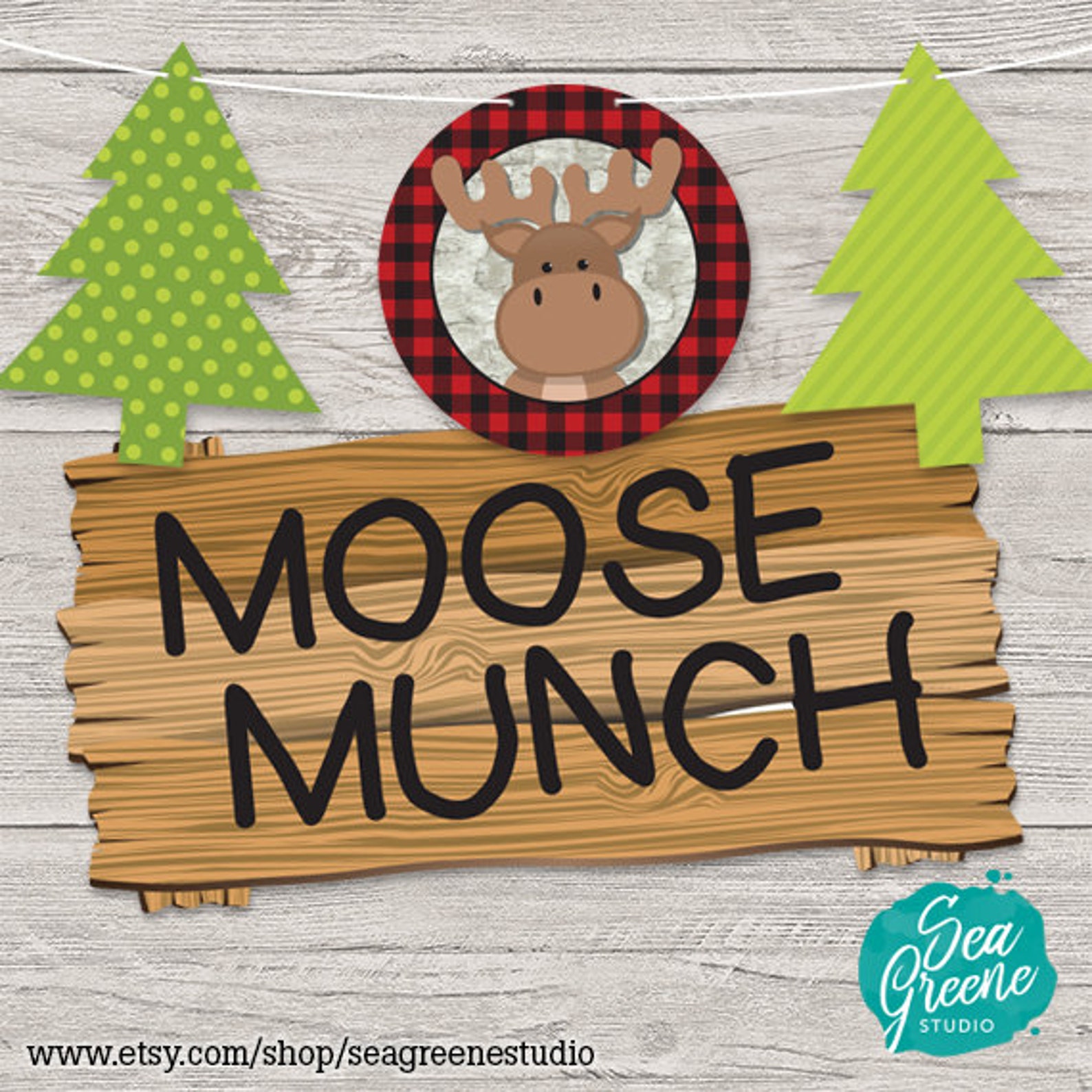 Moose Munch Popcorn Bar Kit: Lumberjack Party Favors (PDF) - Etsy