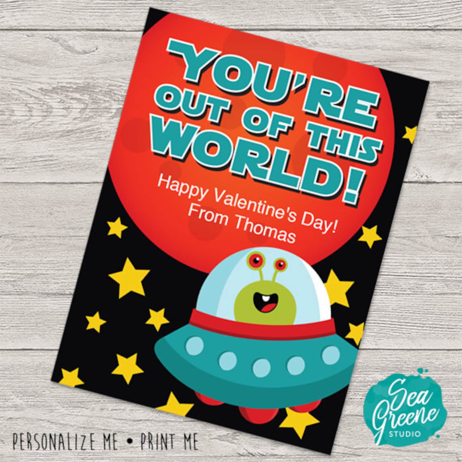 Space Valentine Personalize and Print Out of This World - Etsy Canada