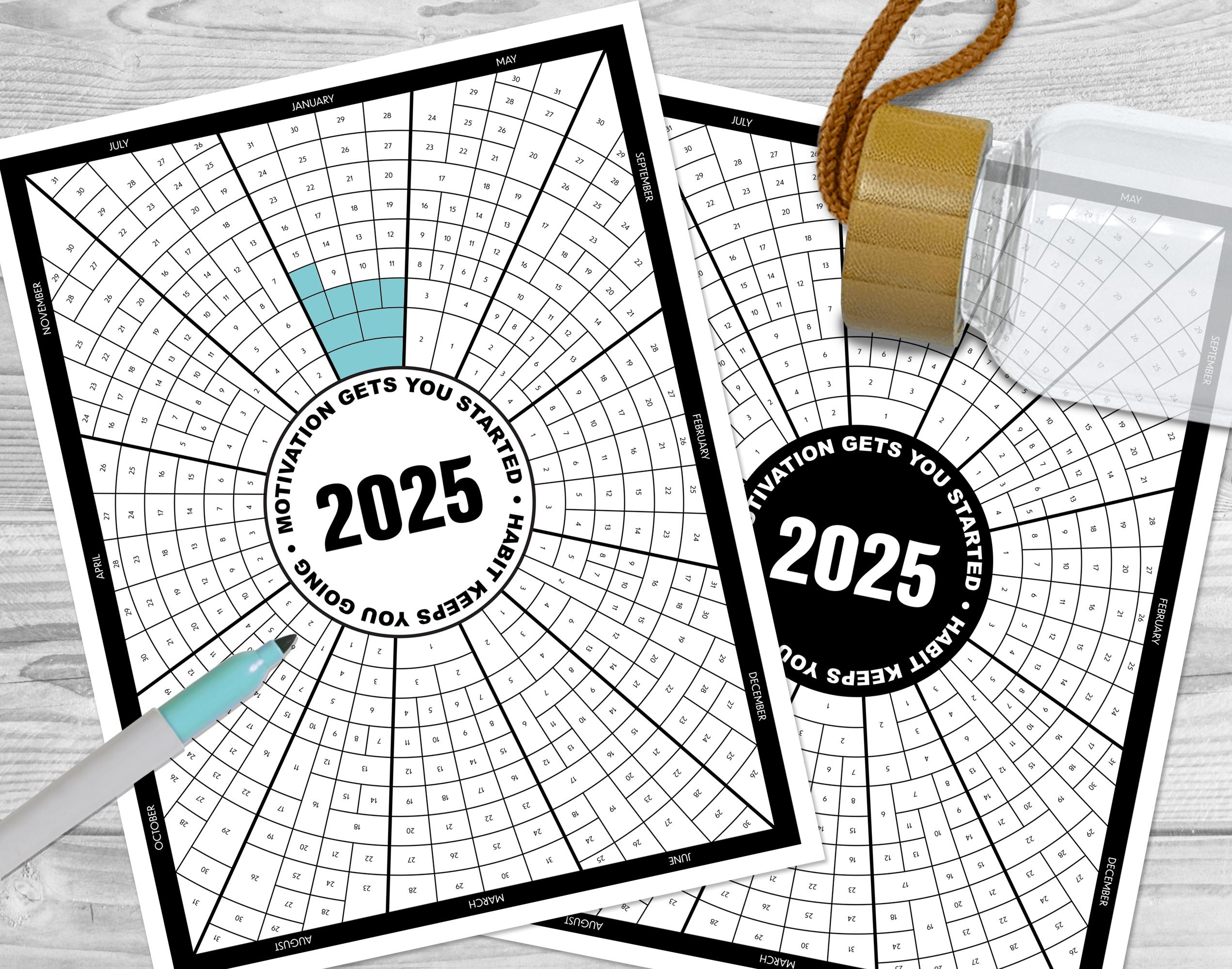 Printable 2025 Daily Habit Tracker Accountability Tracker Motivation ...