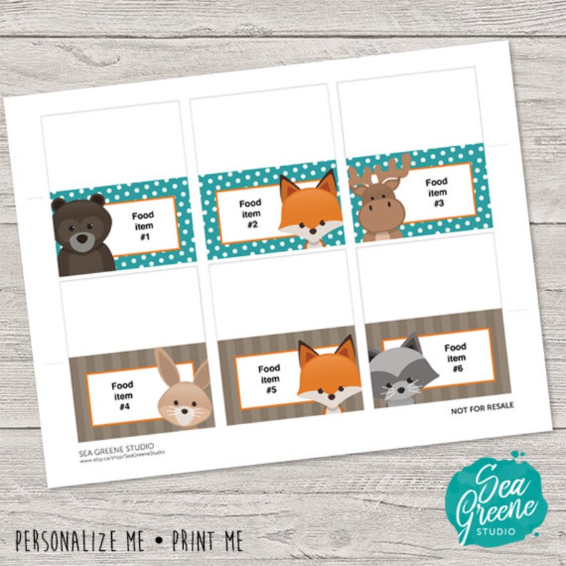 Wild One Woodland Creatures Birthday Printables | First Birthday ...