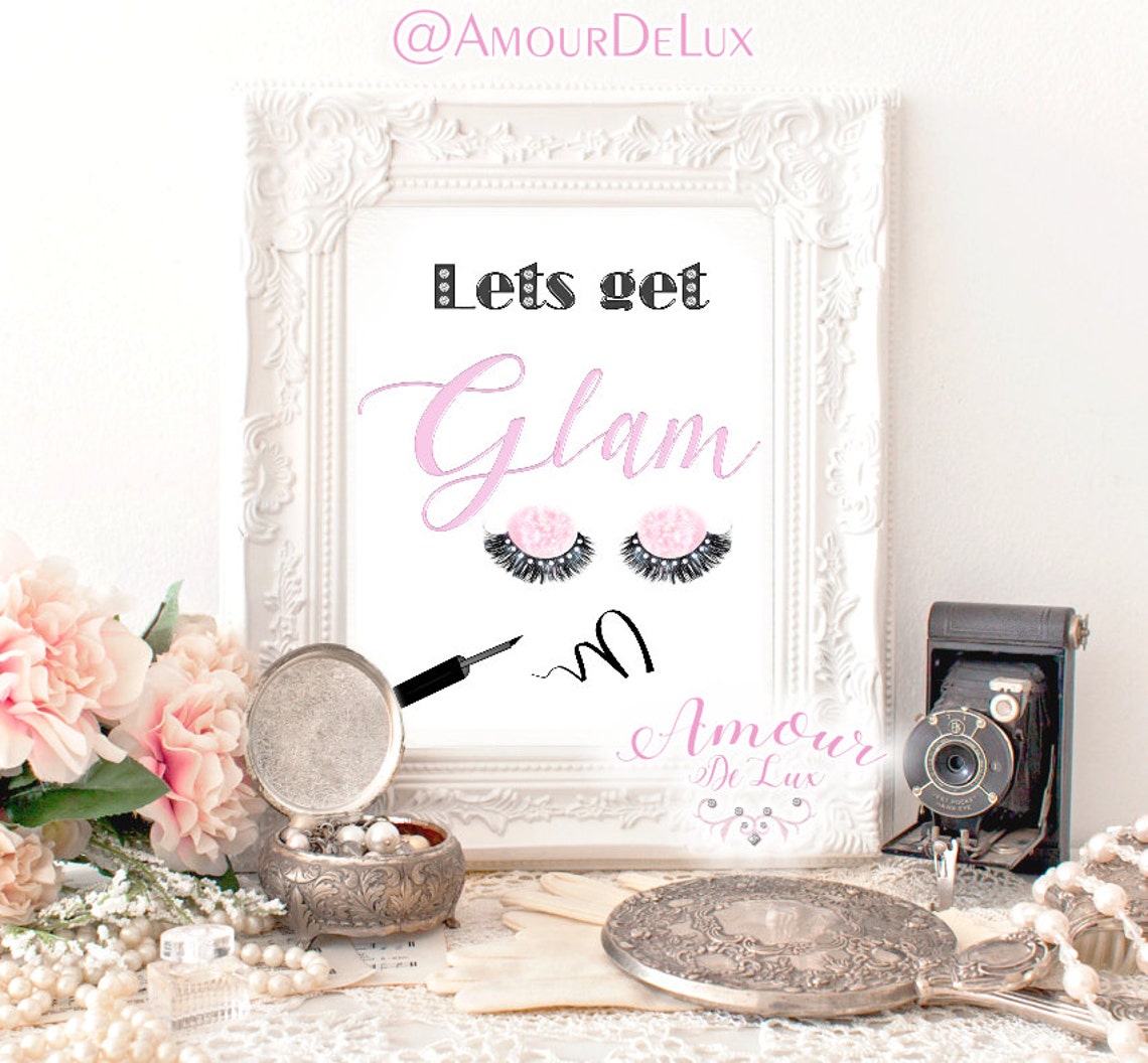 Glam, Lashes, Makeup, Lover, MUA, Vanity, Eyelash Print, Makeup Art ...