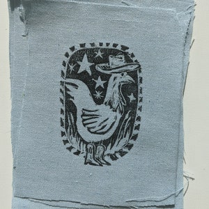 Handmade Linen Linocut Animal Patches Beetle Patch Rat Patch Opossum ...