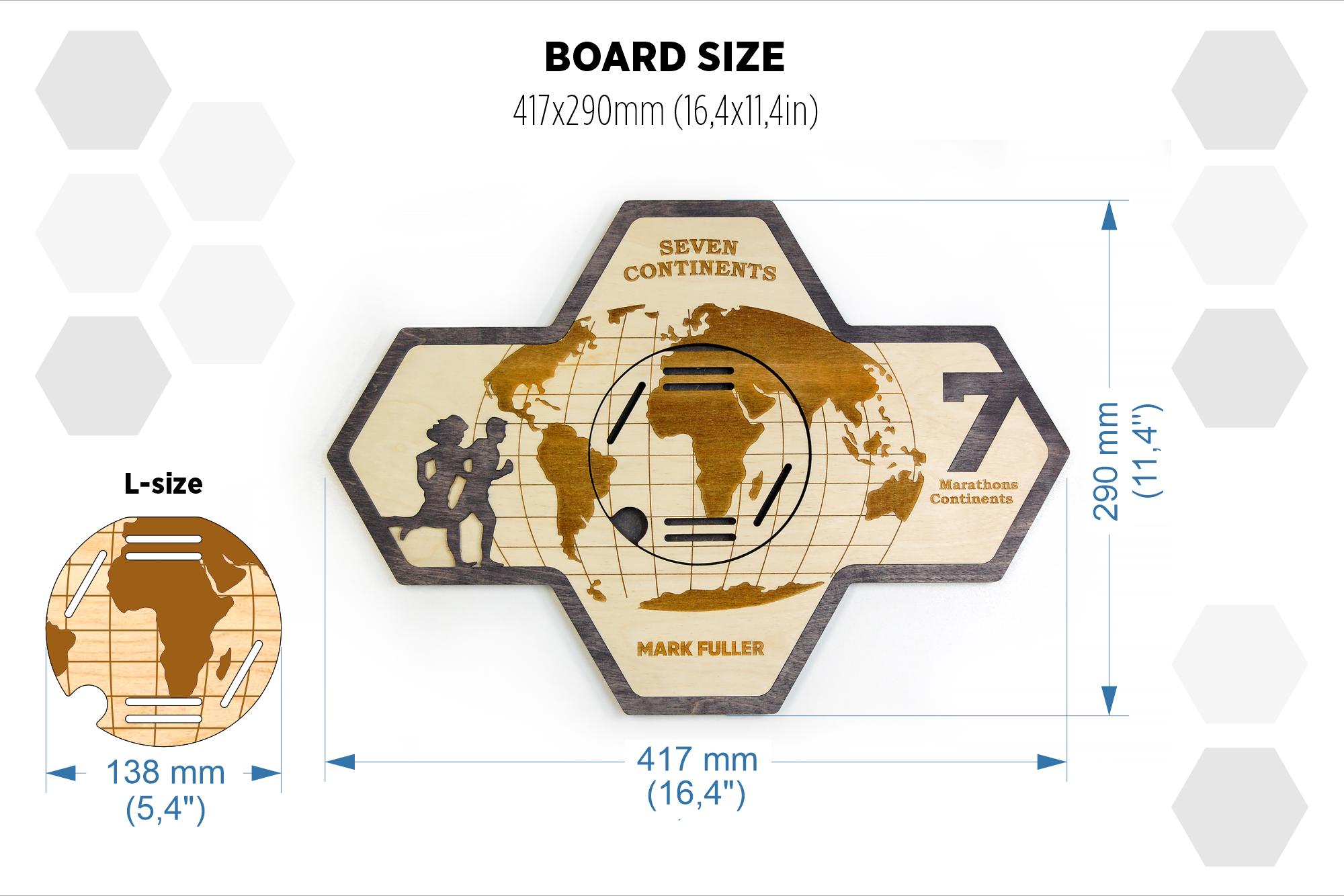 Seven Continents Club Finisher Medal Display Holder With Full ...