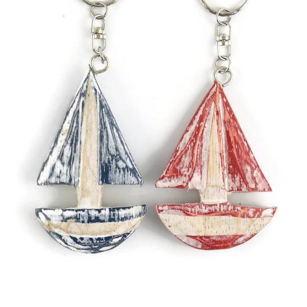 Boat Keychain - Etsy